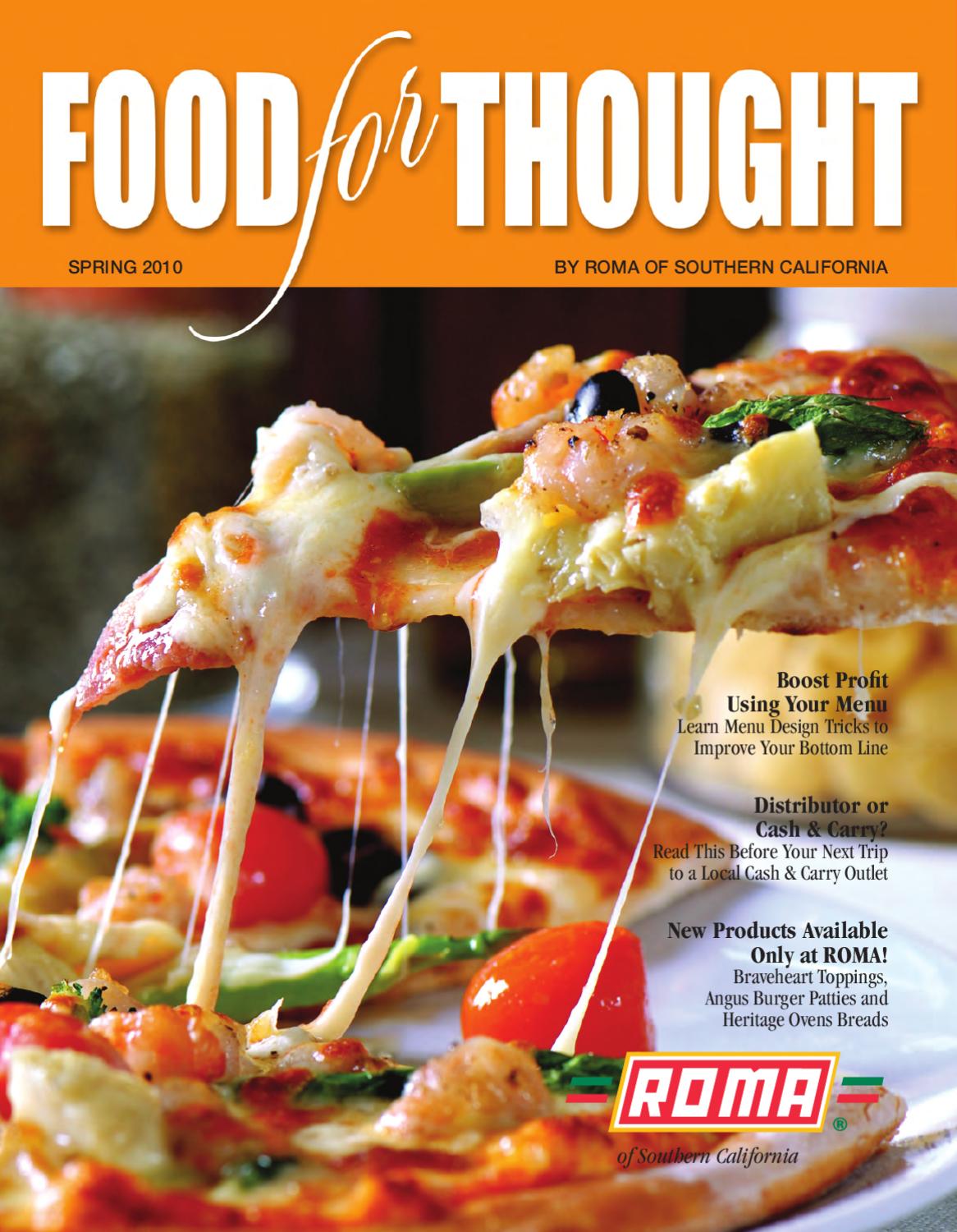 Roma: Food for Thought Spring 2010 by Performance Foodservice - Issuu