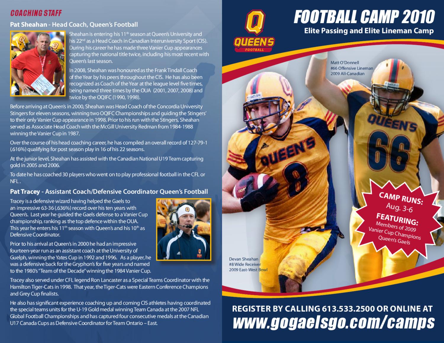Queen's Gaels - Elite Football Camps by Queen's Gaels - Issuu