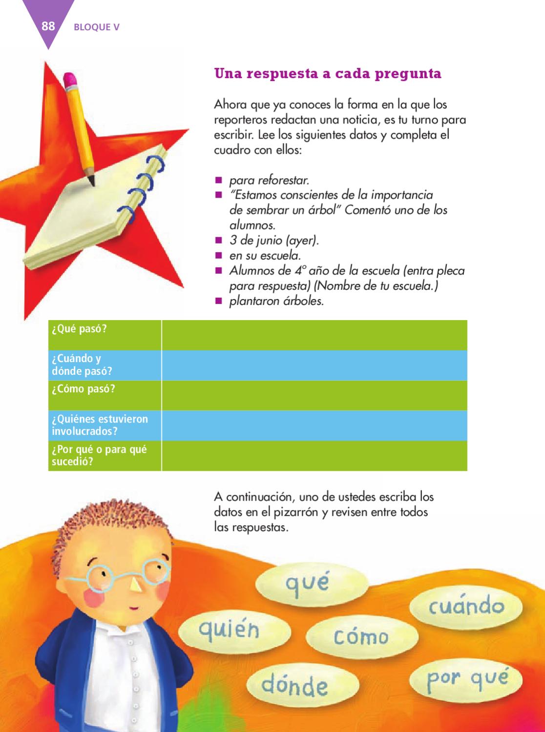 Español 4to Grado Bloques 3, 4 y 5. by Rarámuri - Issuu