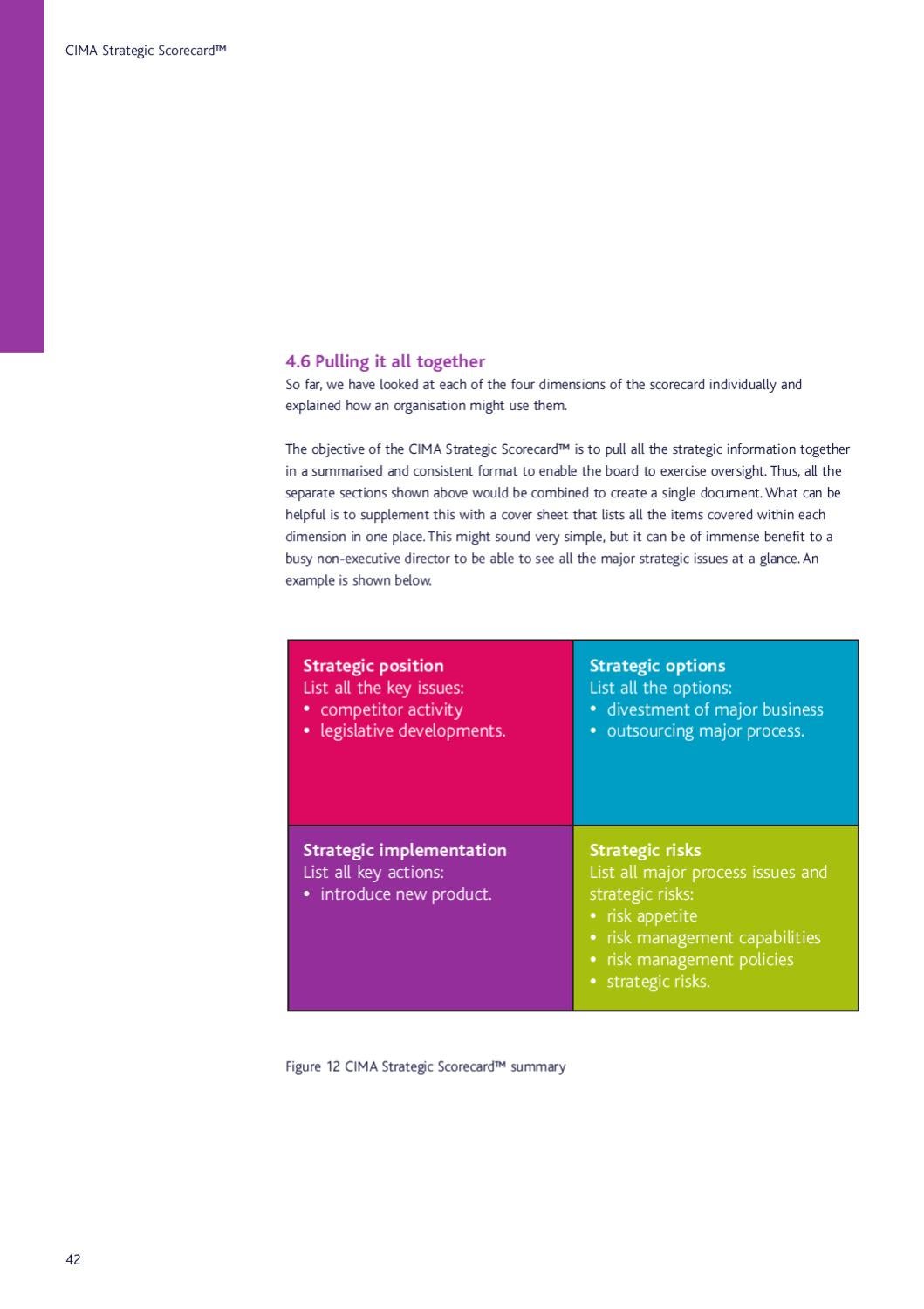 CIMA Strategic Scorecard™: full report by Chartered Institute of ...