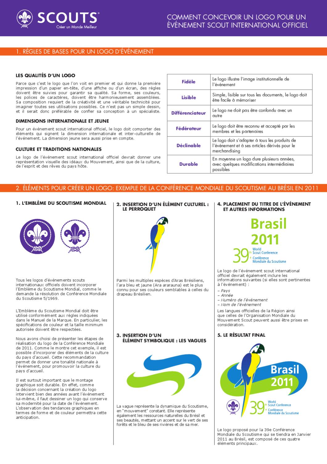 Comment concevoir un logo pour un événement scout international by ...