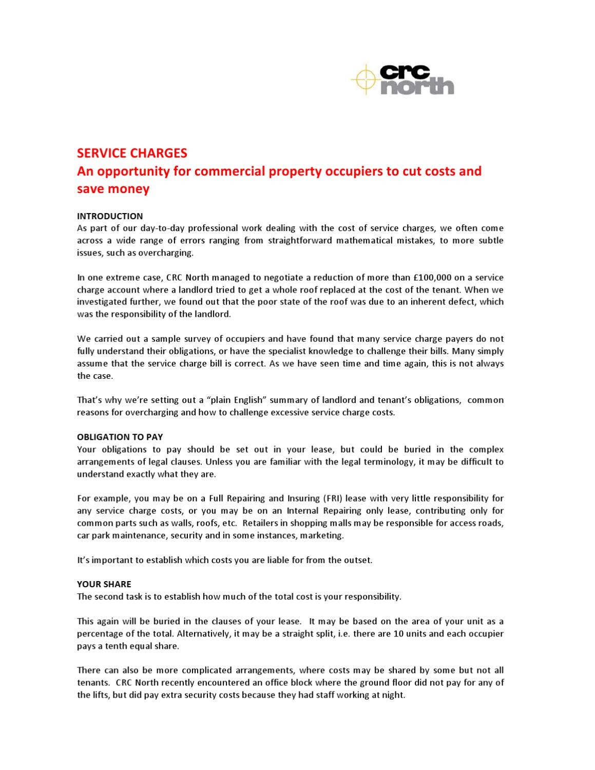 Service Charge Report by DMMonline - Issuu