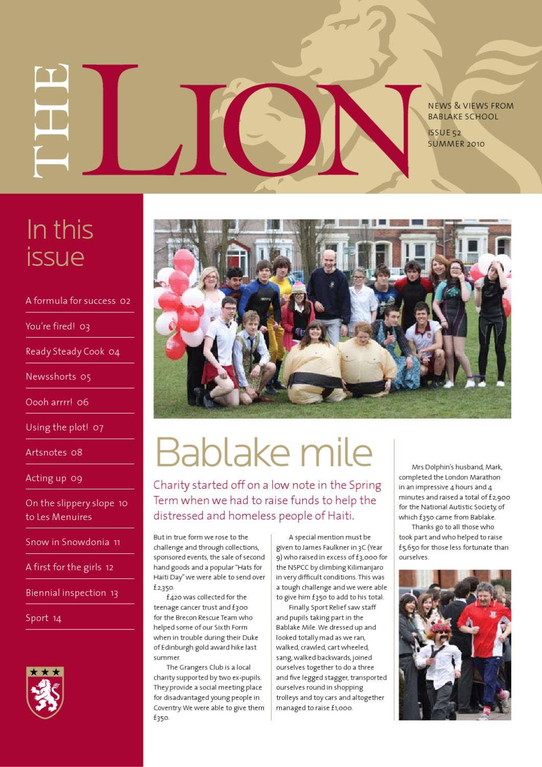 The Lion - Issue 52 by Bablake - Issuu