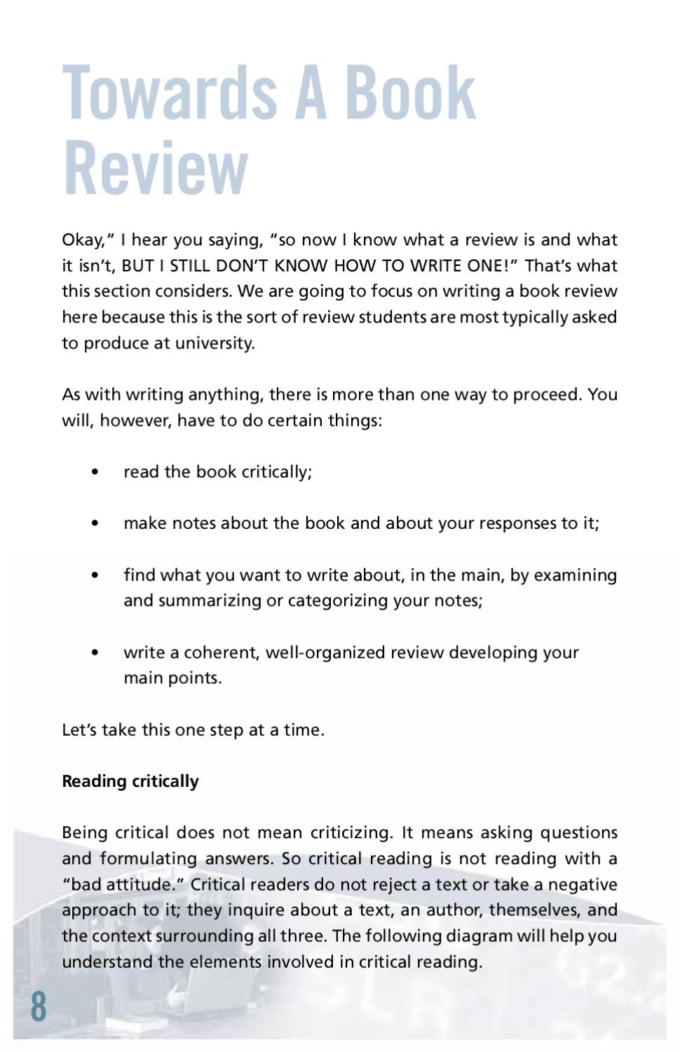 Writing Academic Reviews By Trent University Issuu