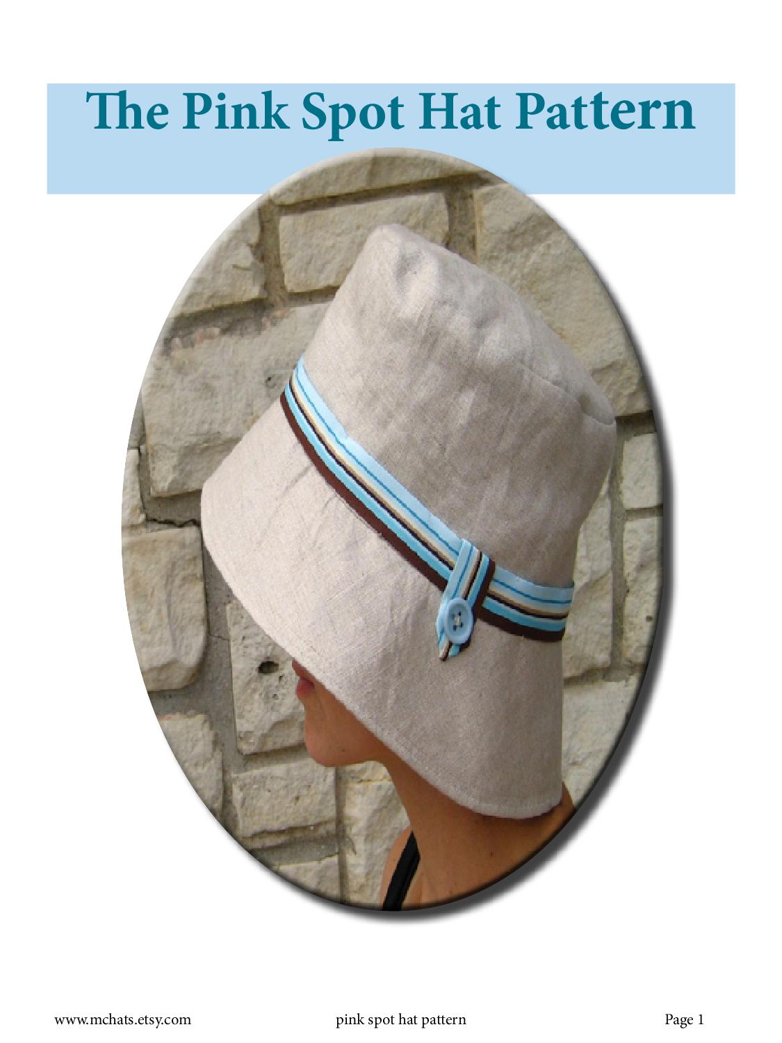 Pink spot hat pattern construction photos by mchats - Issuu