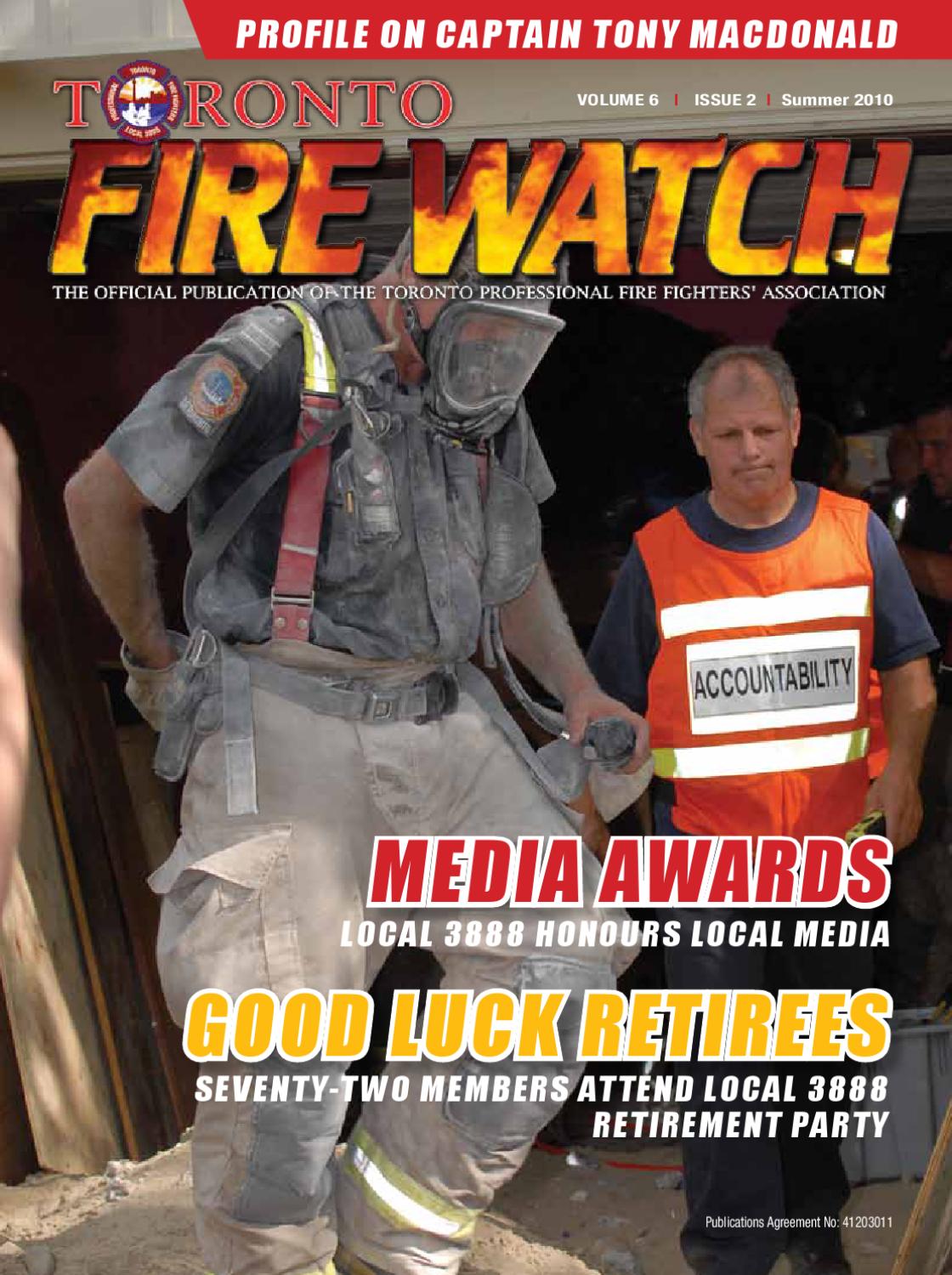 Fire Watch (Summer 2010) by Toronto Professional Fire Fighters ...