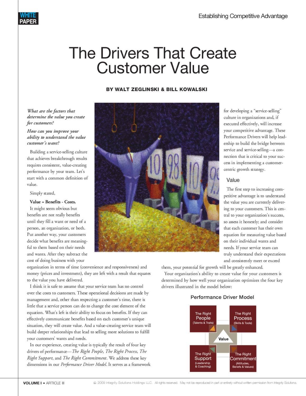 Drivers That Create Customer Value by SalesTeam East LLC - Issuu