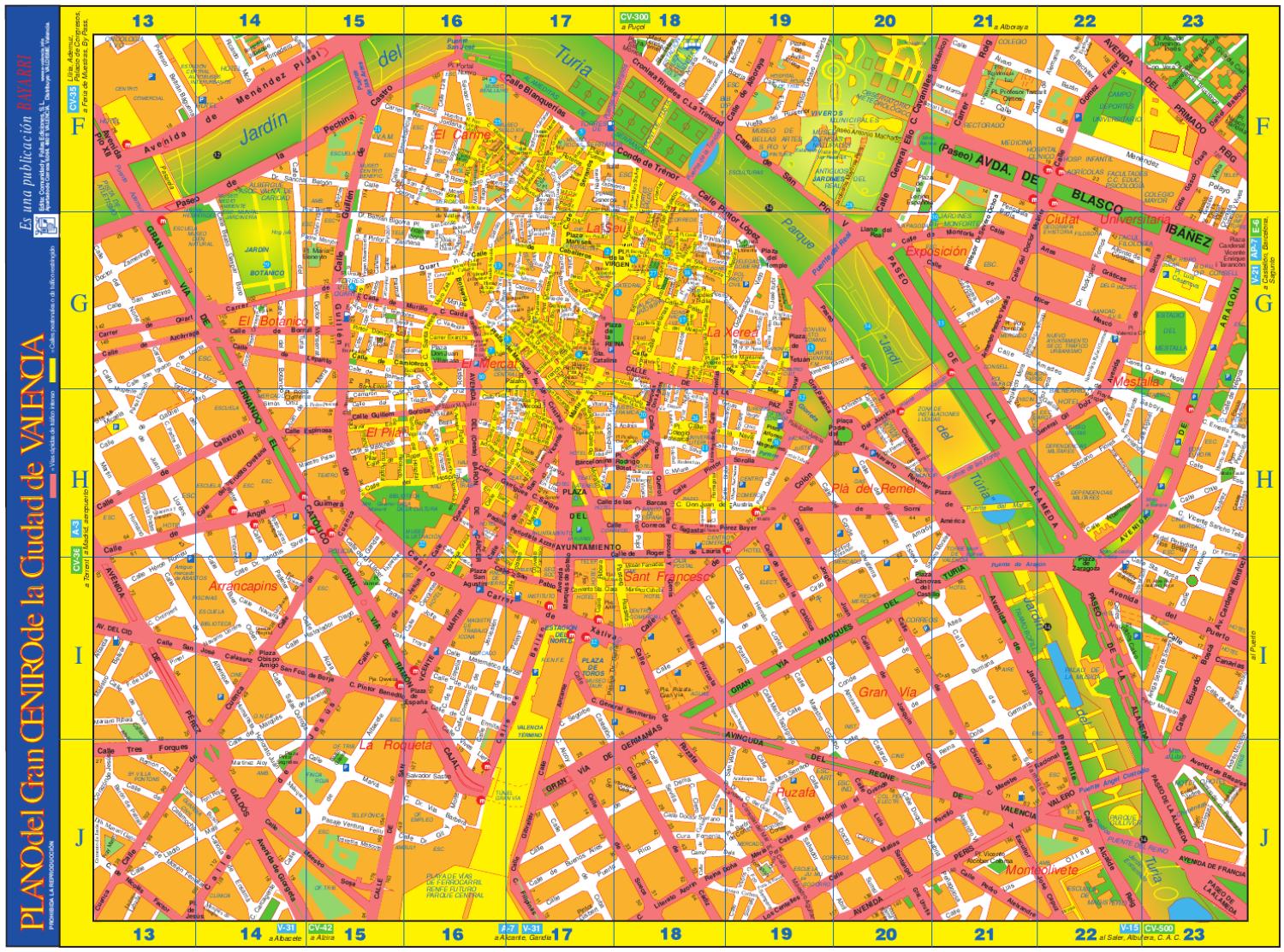 Plano del Centro de Valencia by El Turista Fallero - Issuu