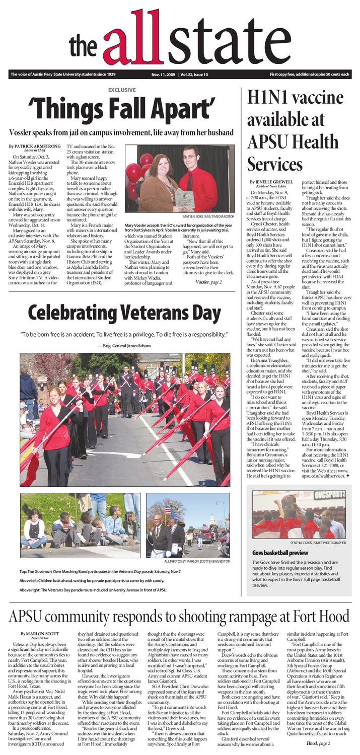 Wednesday, Nov. 11, 2009 by The All State - Issuu