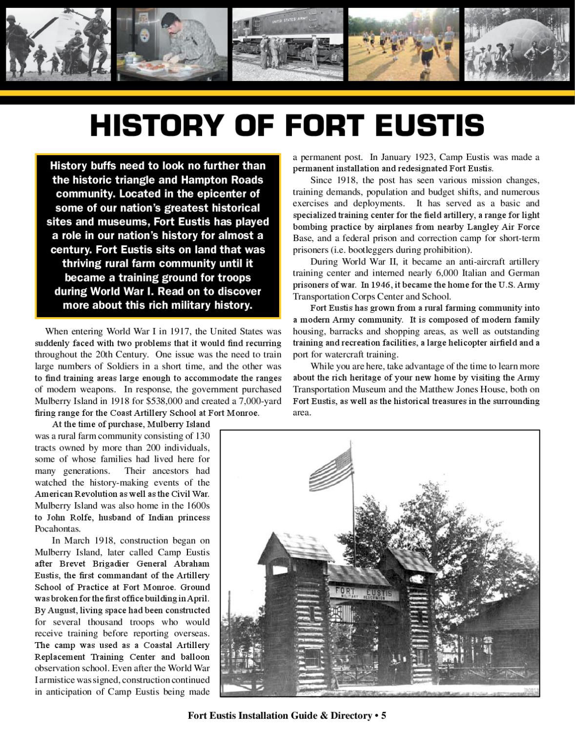 Fort Eustis 2010 Installation Guide and Directory by Military News - Issuu