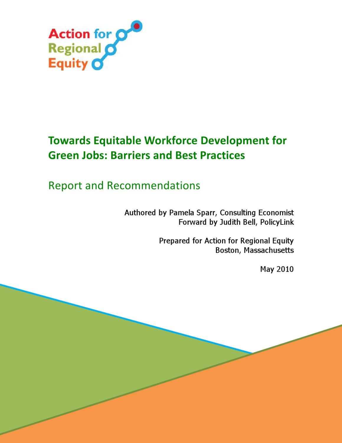 Towards Equitable Workforce Development for Green Jobs: Barriers and ...