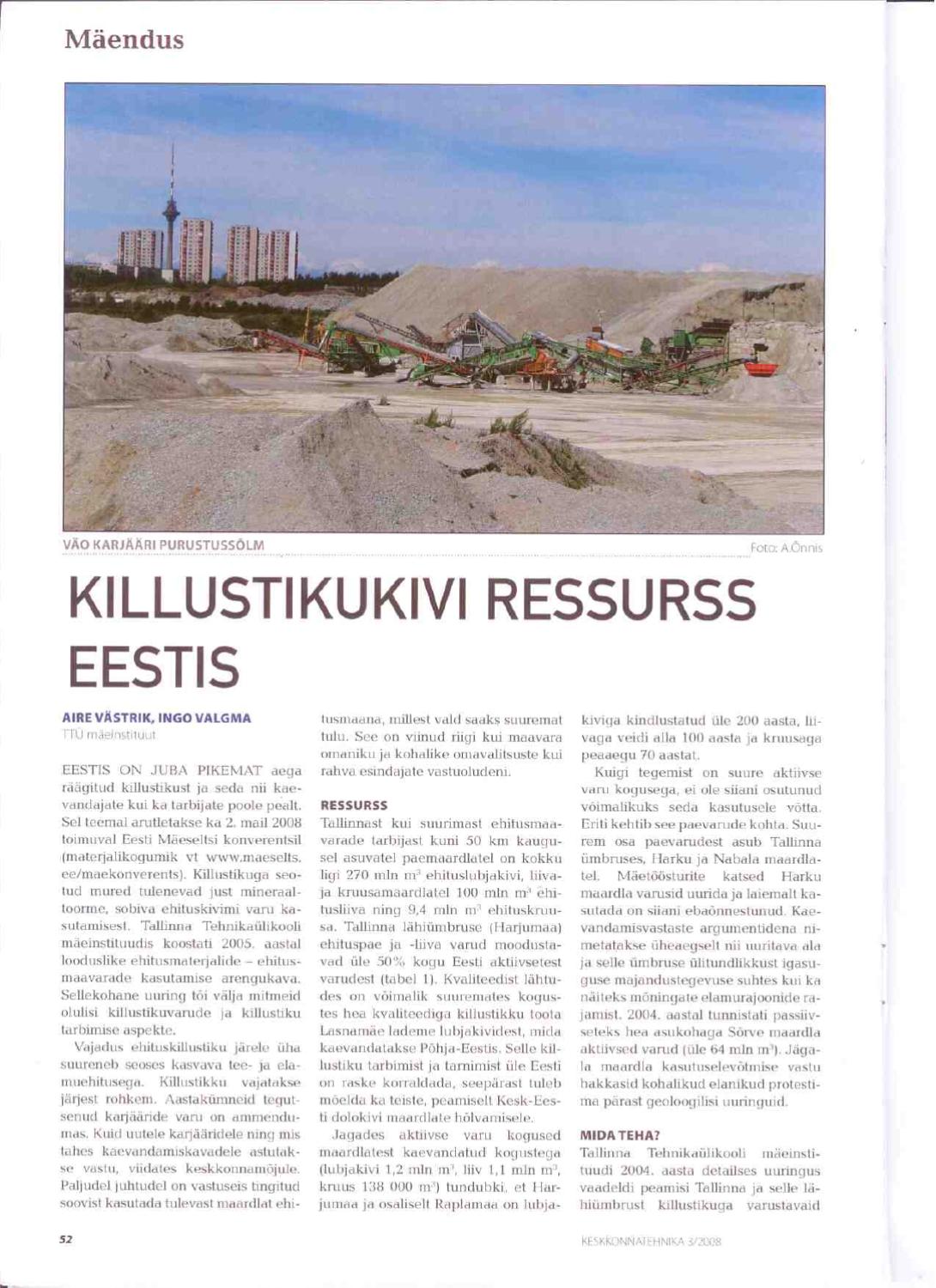 Vastrik_Valgma_Killustikukivi_ressurss_Eestis by Ingo Valgma - Issuu