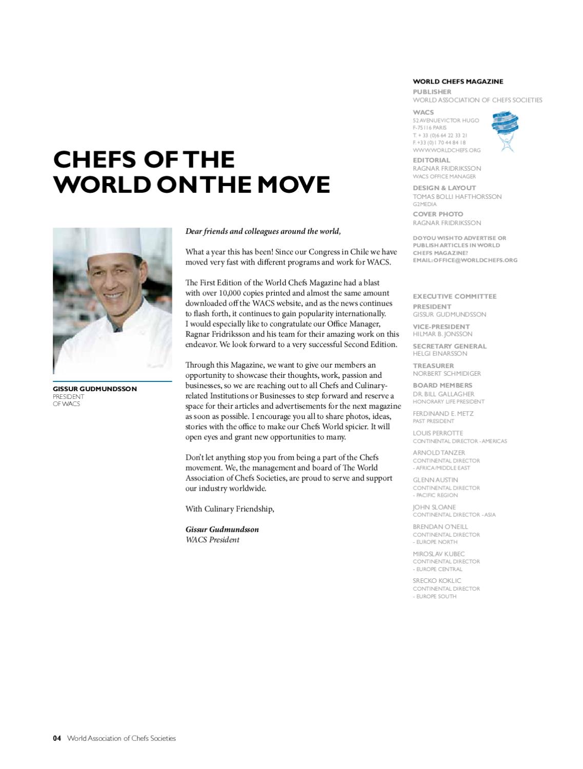 World Chefs Magazine 2 by World Association of Chefs Societies - Issuu
