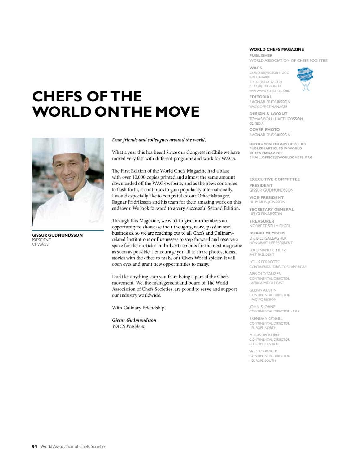 World Chefs Magazine 2 by World Association of Chefs' Societies - Issuu
