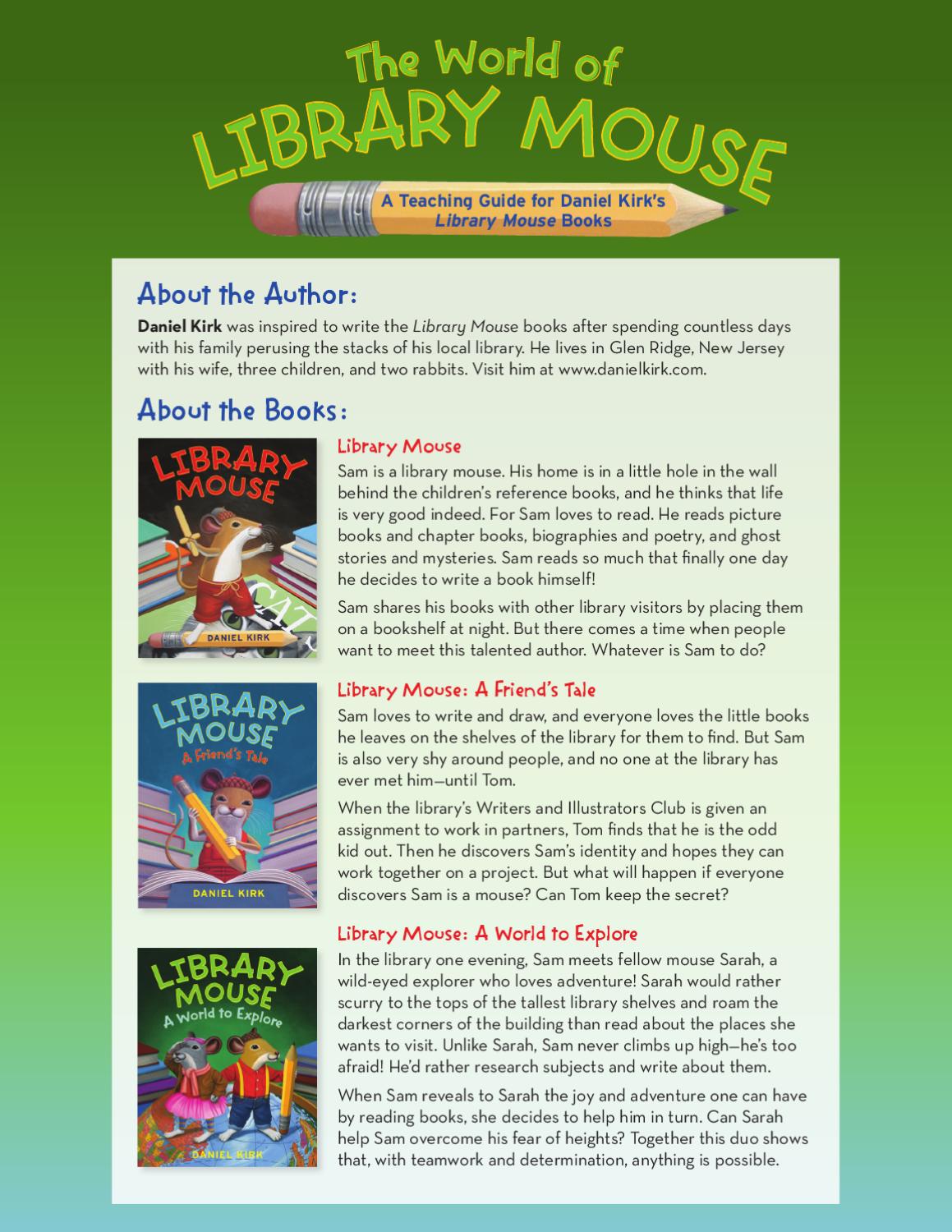 The World of Library Mouse: A Teaching Guide for Daniel Kirk's Library ...