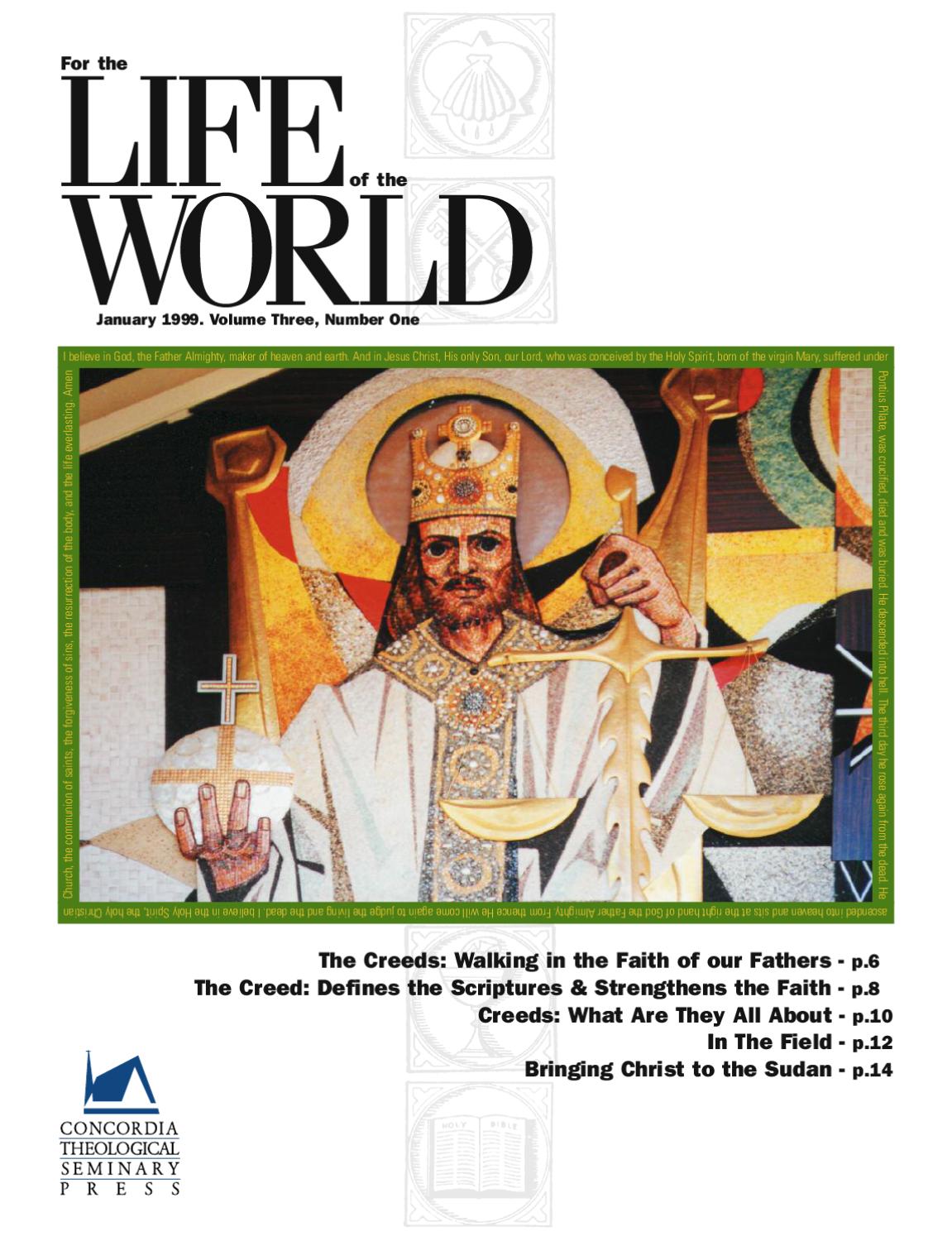 For the Life of the World - Volume Three, Number One by Concordia ...