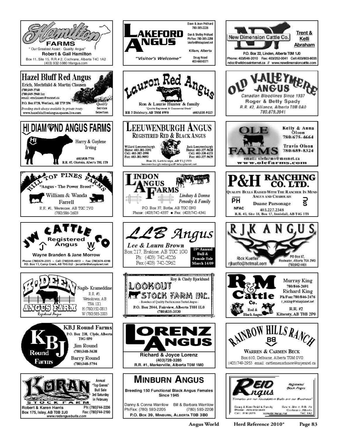 Angus World Herd Reference 2010, Volume 18, Issue 3 by Everything Angus ...