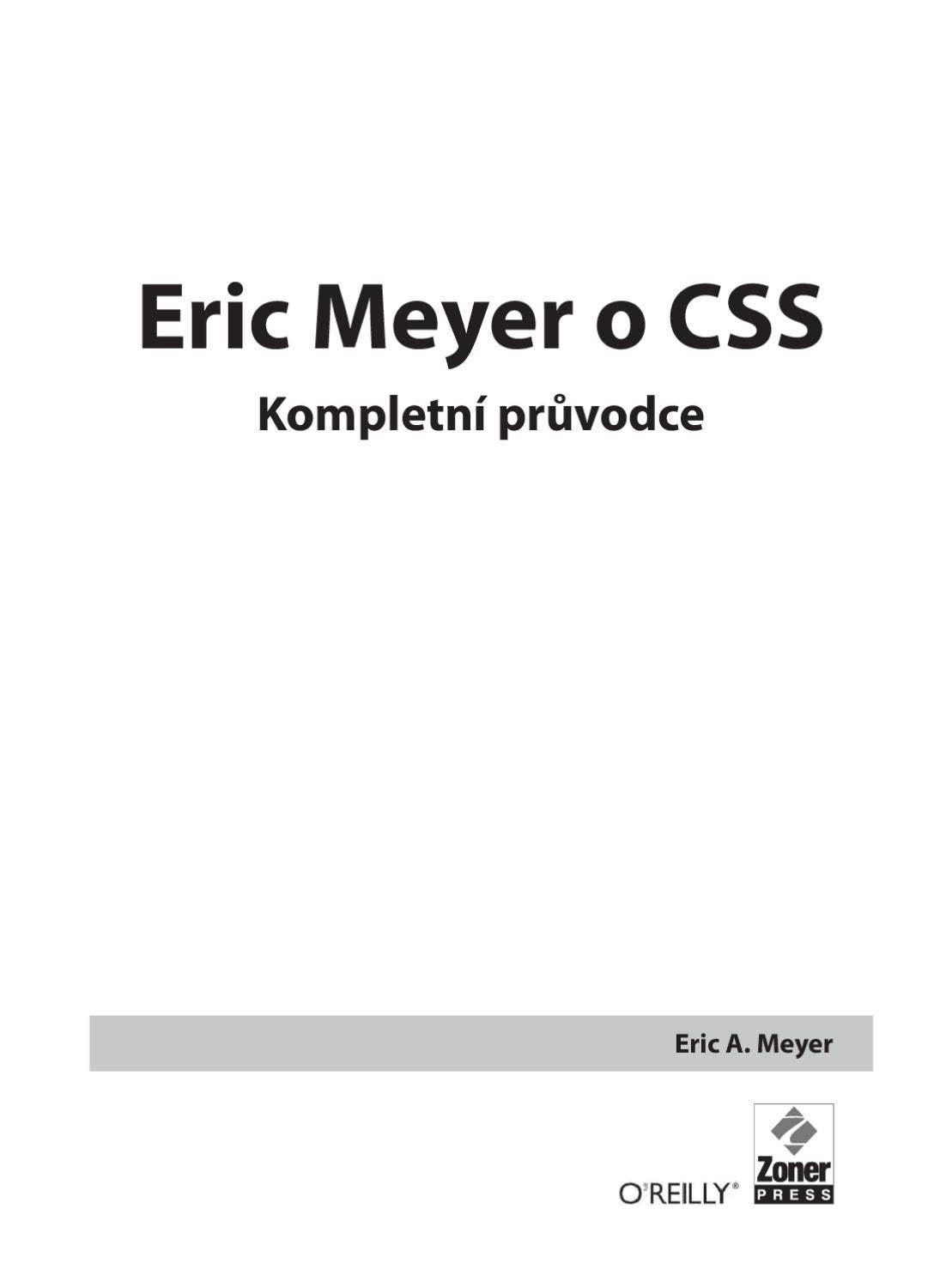 Eric Meyer o CSS by Zoner Press - Issuu