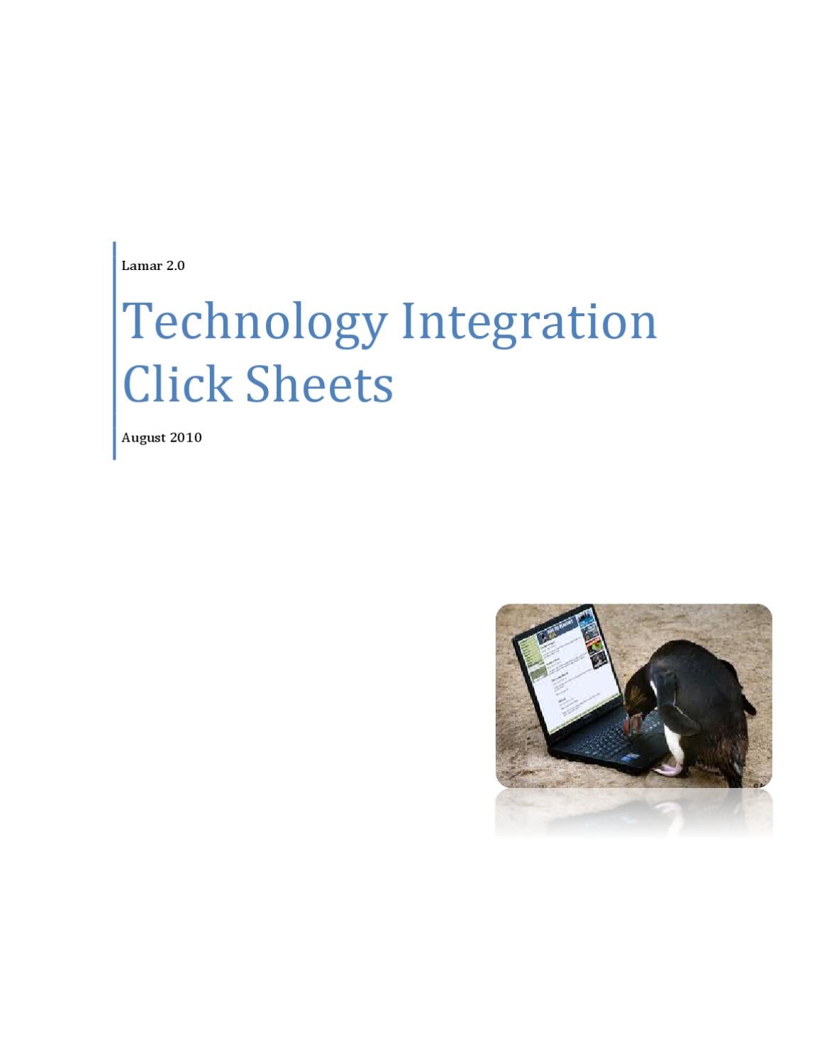 Technology Integration Click Sheets by Steven Budd - Issuu