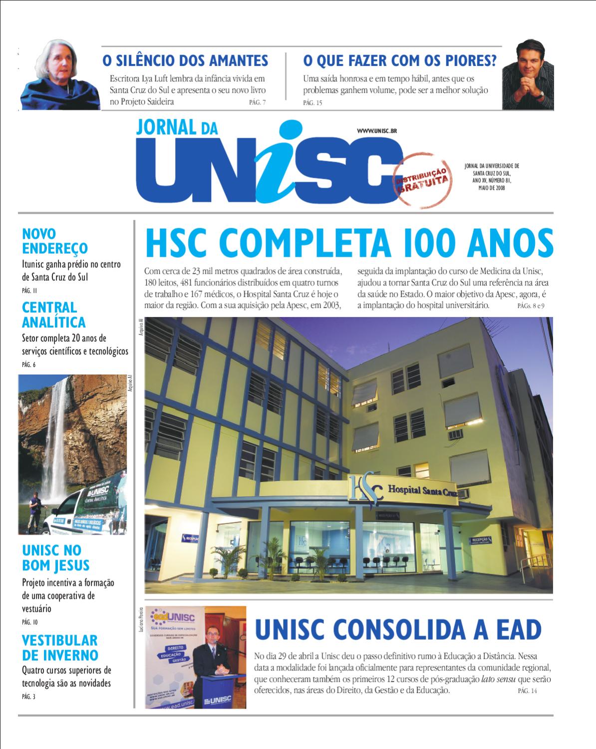 Jornal da UNISC by UNISC Santa Cruz do Sul - Issuu