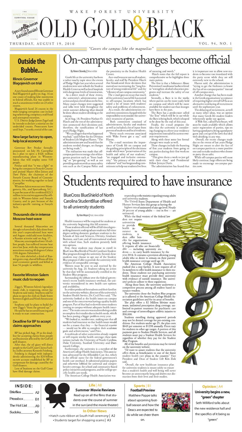 20100819 by Old Gold & Black - Issuu