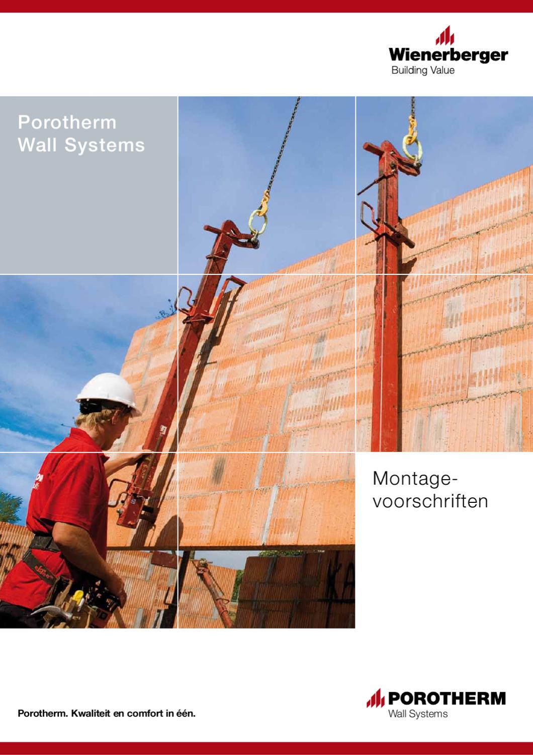Porotherm Wall Systems Montagevoorschriften by Wienerberger AG - Issuu