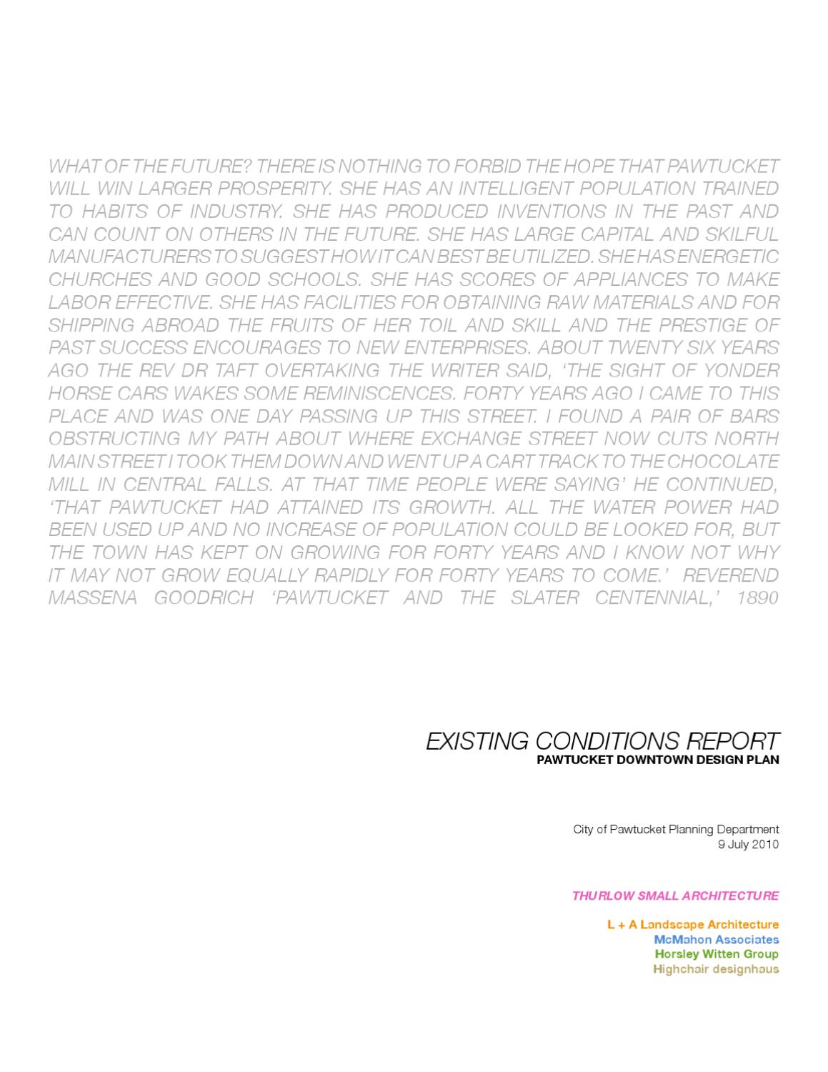 PDDP Volume 1 : Existing Conditions Report by Thurlow Small ...