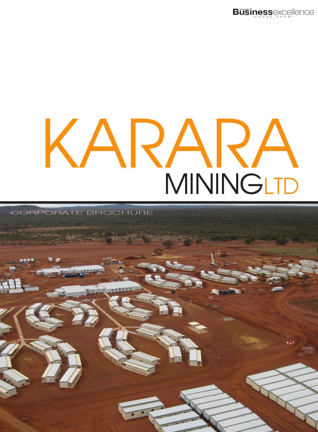 Karara Mining AUG10 emea broch by Business Excellence Magazine - Issuu