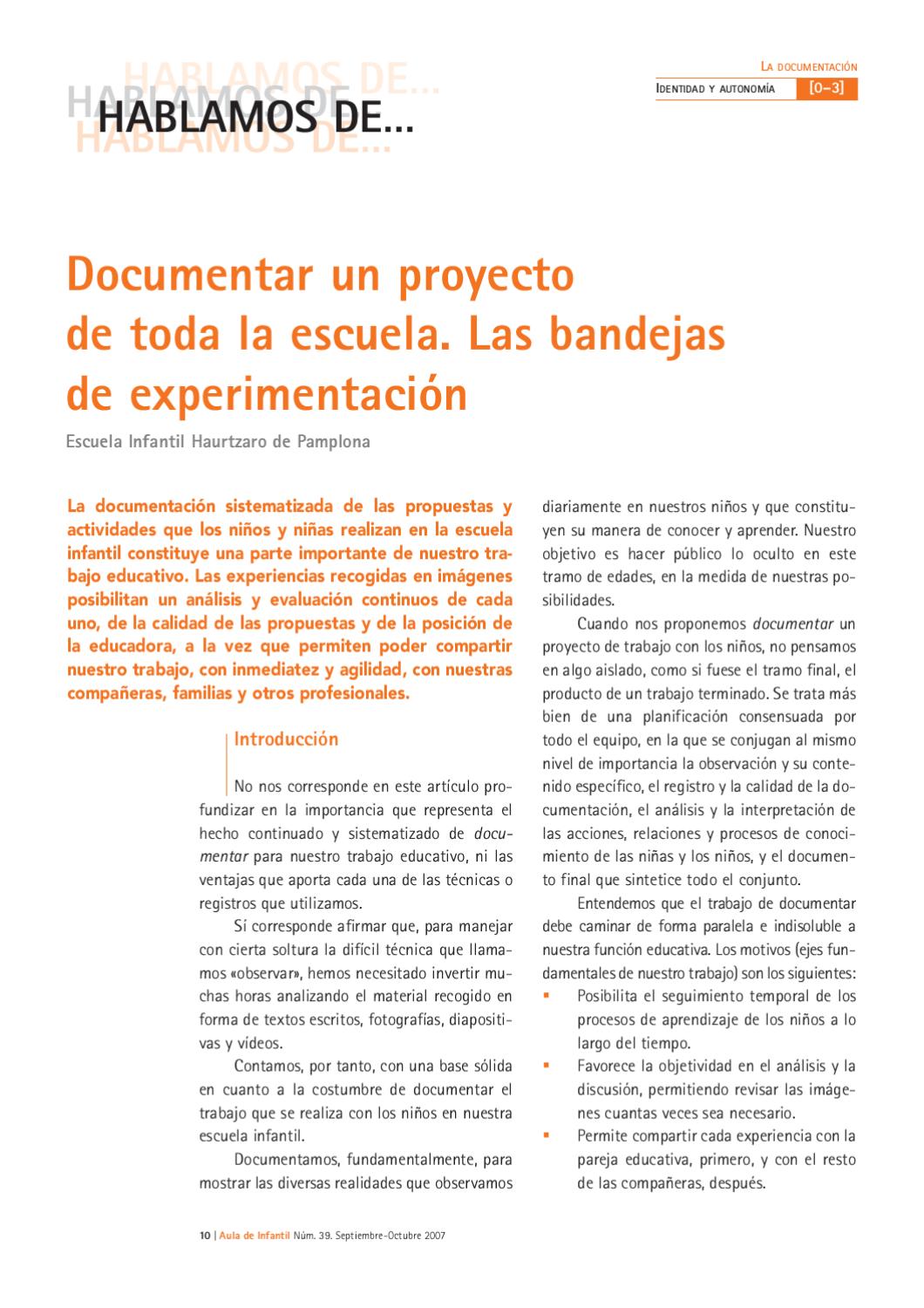 Documentar un proyecto by CARMEN GARCIA - Issuu