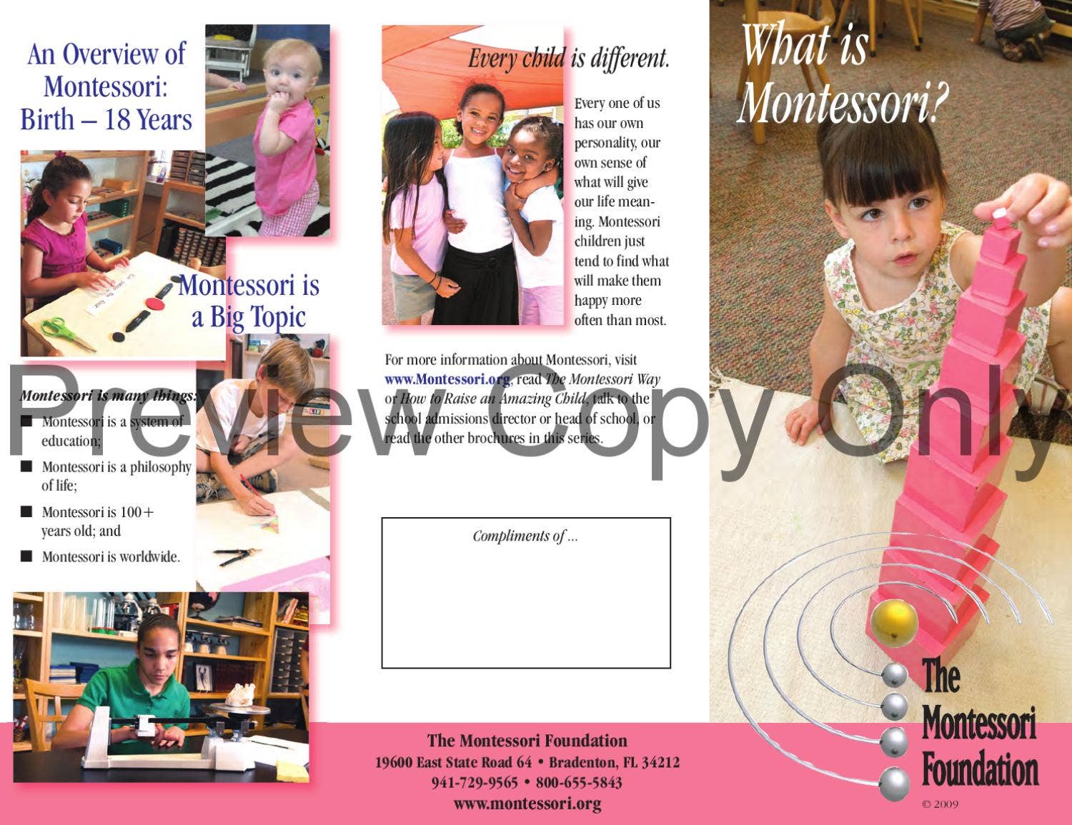Sample pamphlet: Introduction to Montessori by The Montessori ...