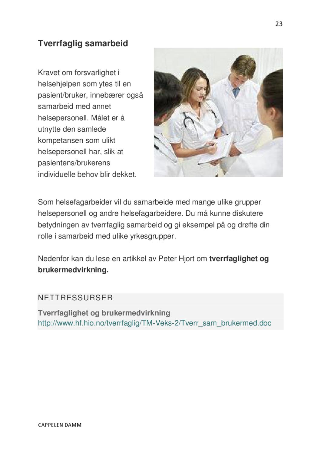 Helsefagarbeiderens kompetanse by Cappelen Damm - Issuu