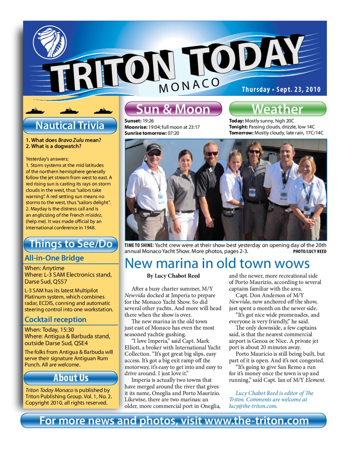 The Triton Today, Monaco Day 2 by Triton News Network - Issuu