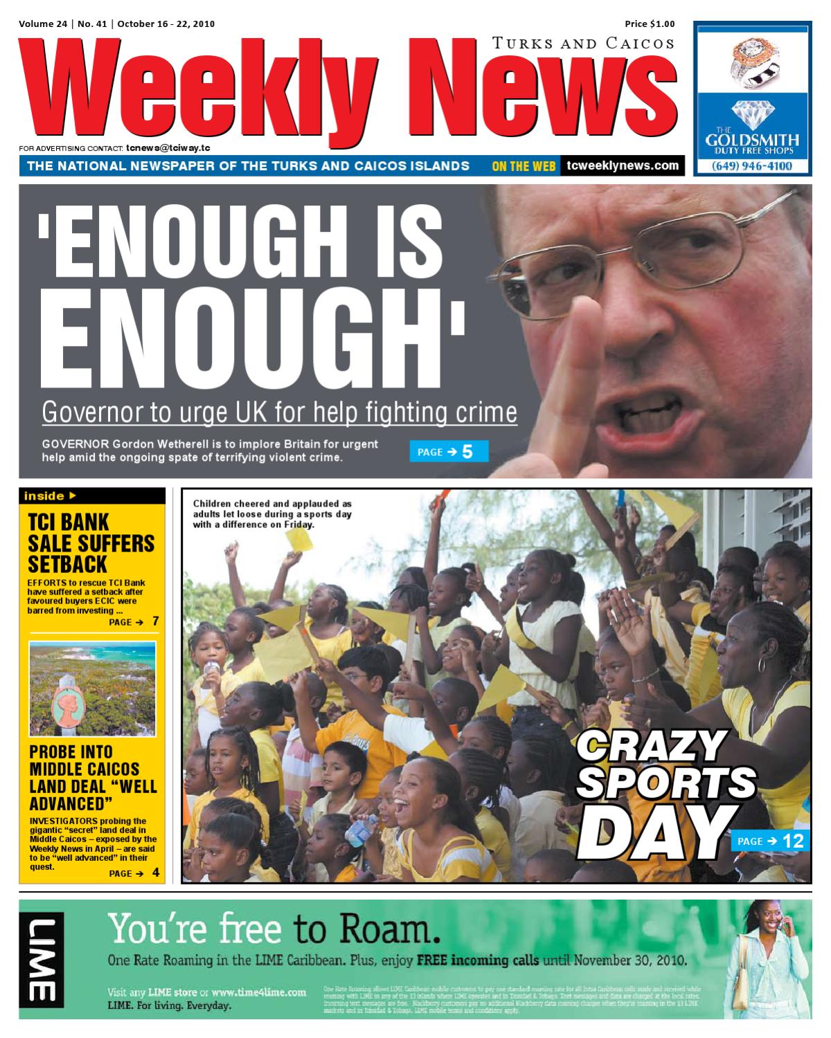 Turks and Caicos Weekly News - Issue 41 by TC Weekly News - Issuu