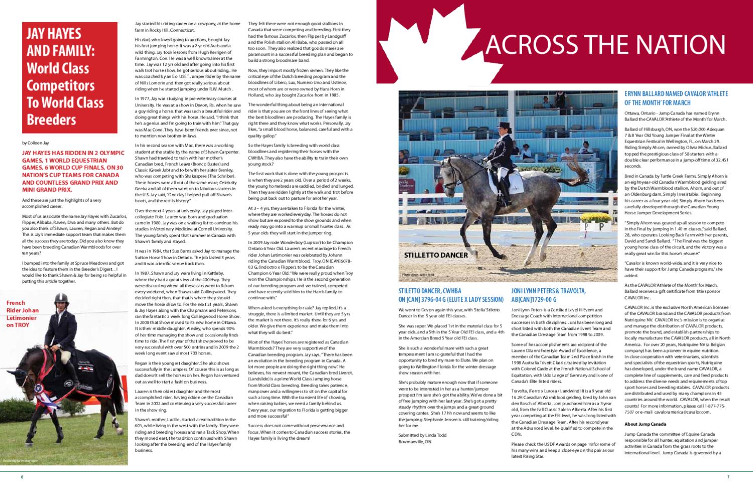 2009 Breeders Digest - Fall by Canadian Warmblood Horse Breeders ...