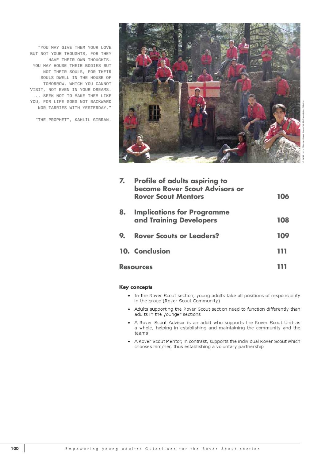 Empowering Young Adults: Guidelines for the Rover Scout section by ...