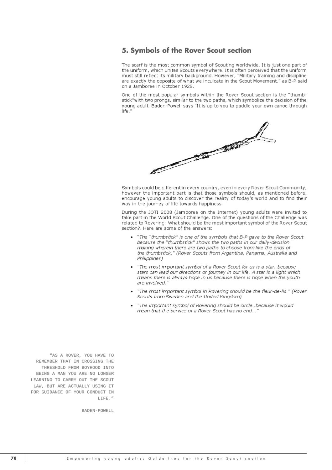 Empowering Young Adults: Guidelines for the Rover Scout section by ...