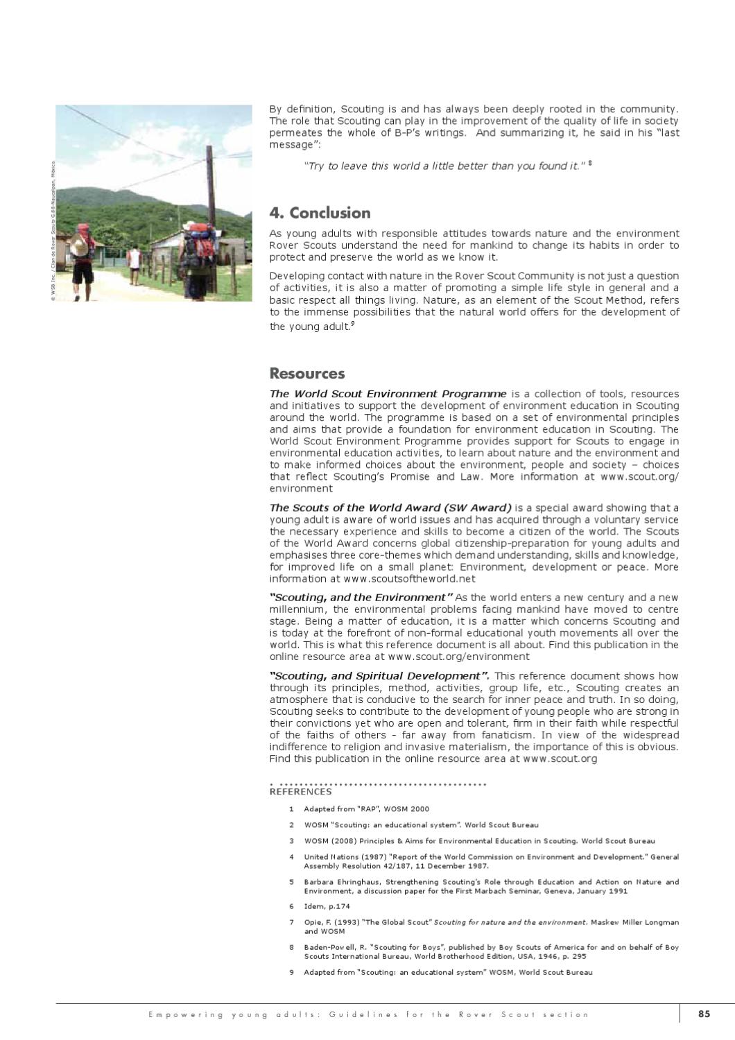 Empowering Young Adults: Guidelines for the Rover Scout section by ...