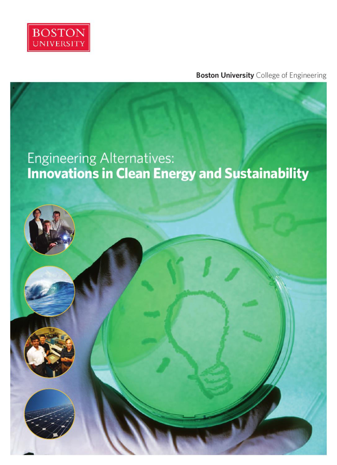 Clean Energy and Sustainability Brochure by Boston University College ...