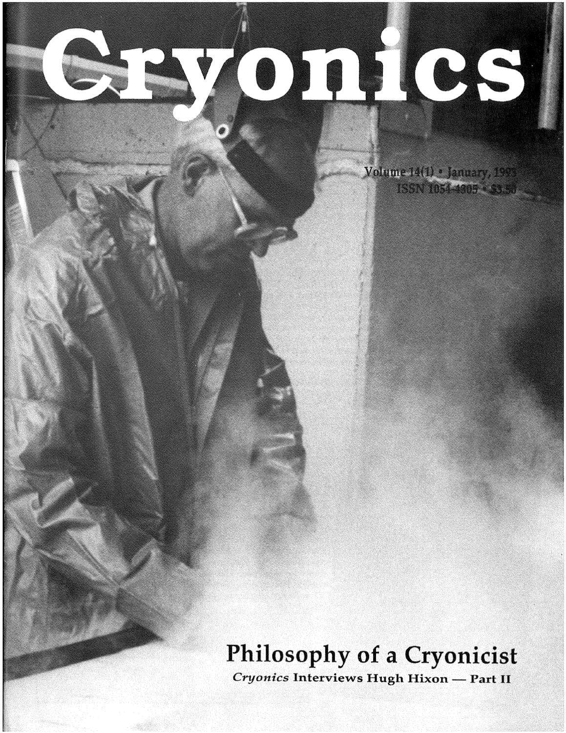 Cryonics Magazine 1993-1 by Alcor Life Extension Foundation - Issuu