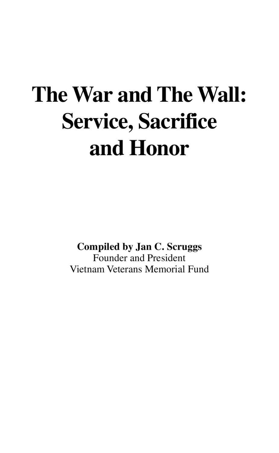 The War and The Wall by Vietnam Veterans Memorial Fund - Issuu