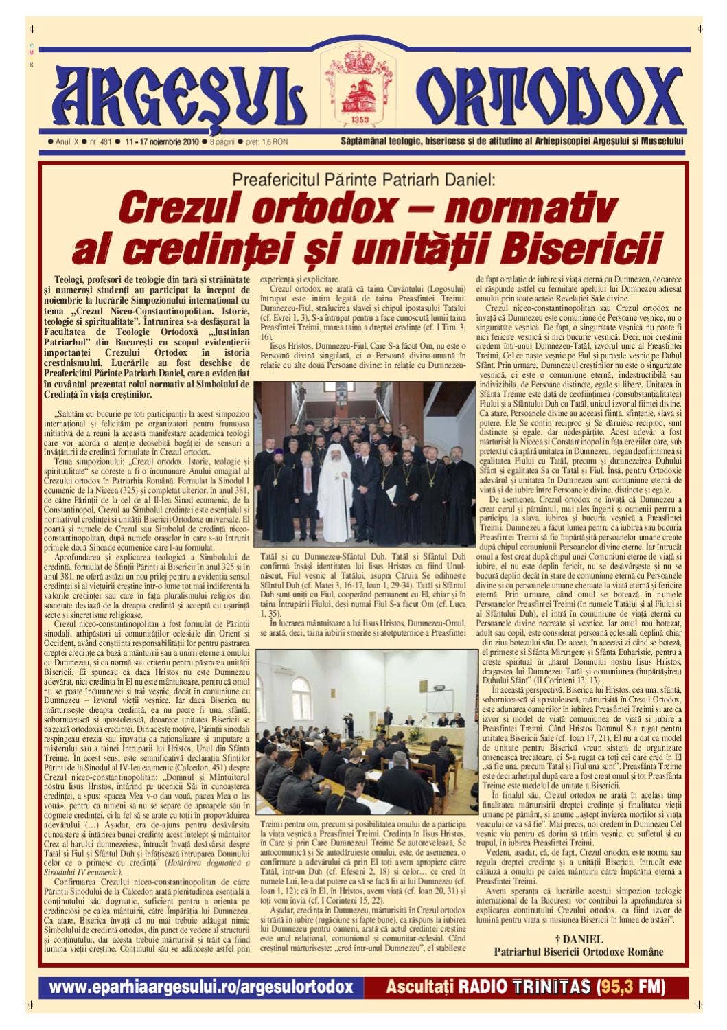 Argesul Ortodox by Arhiepiscopia Argesului si Muscelului - Issuu