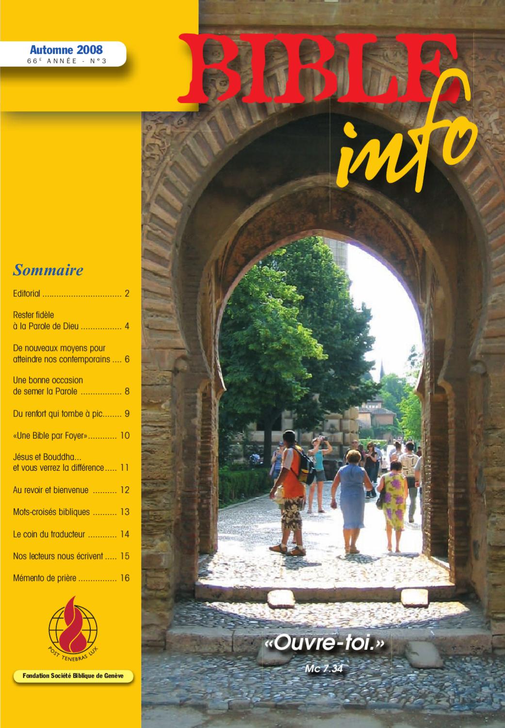 BibleInfo Automne 2008 by La Maison de la Bible - Issuu