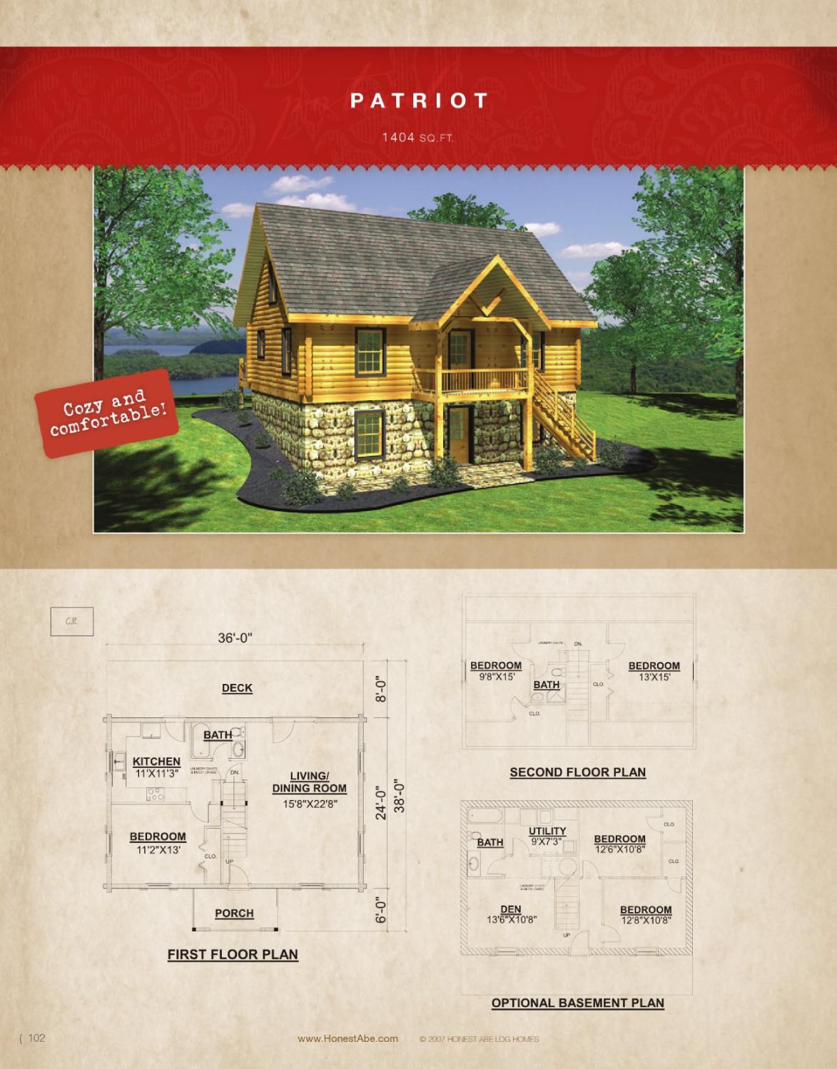 Honest Abe Log Homes, Floor Plan Catalog by Honest Abe Log Homes - Issuu