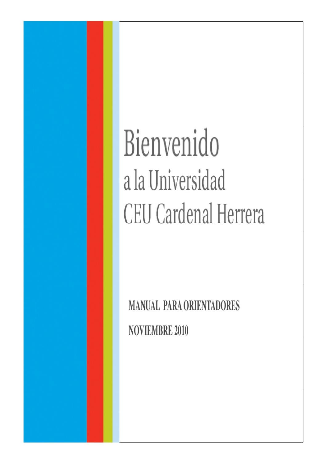 Manual de Orientadores CEU-UCH 2010 by Universidad CEU Cardenal Herrera ...