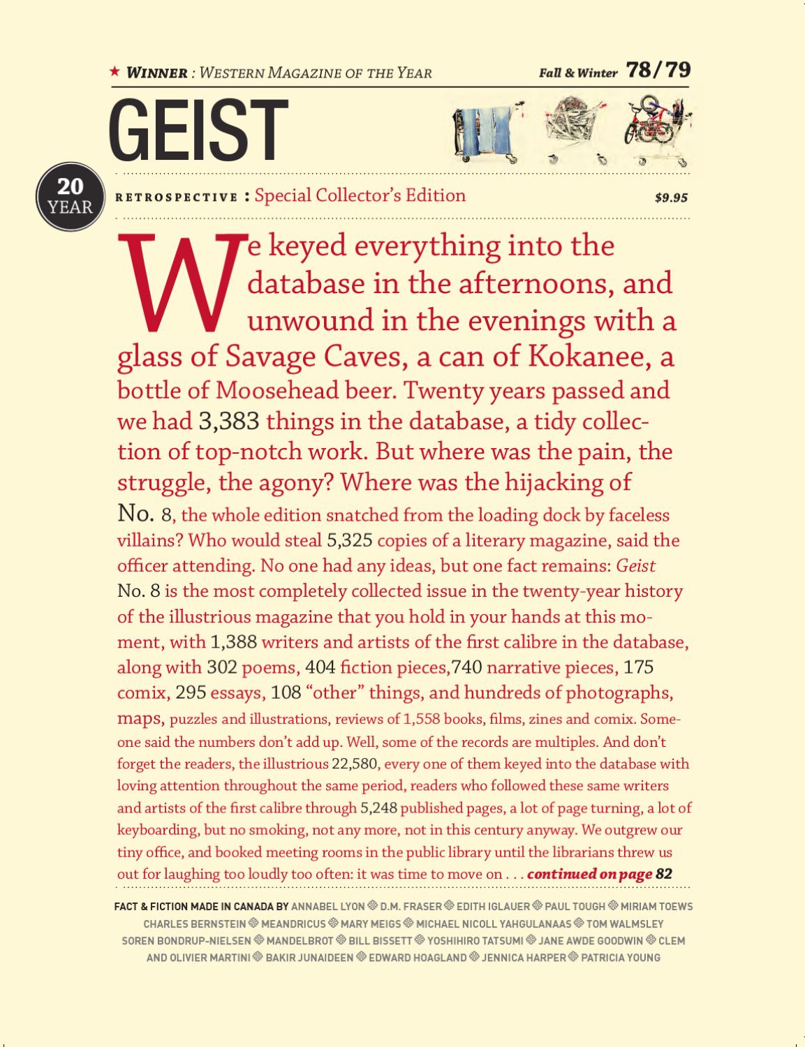 Geist 78-79 Preview by Geist Magazine - Issuu