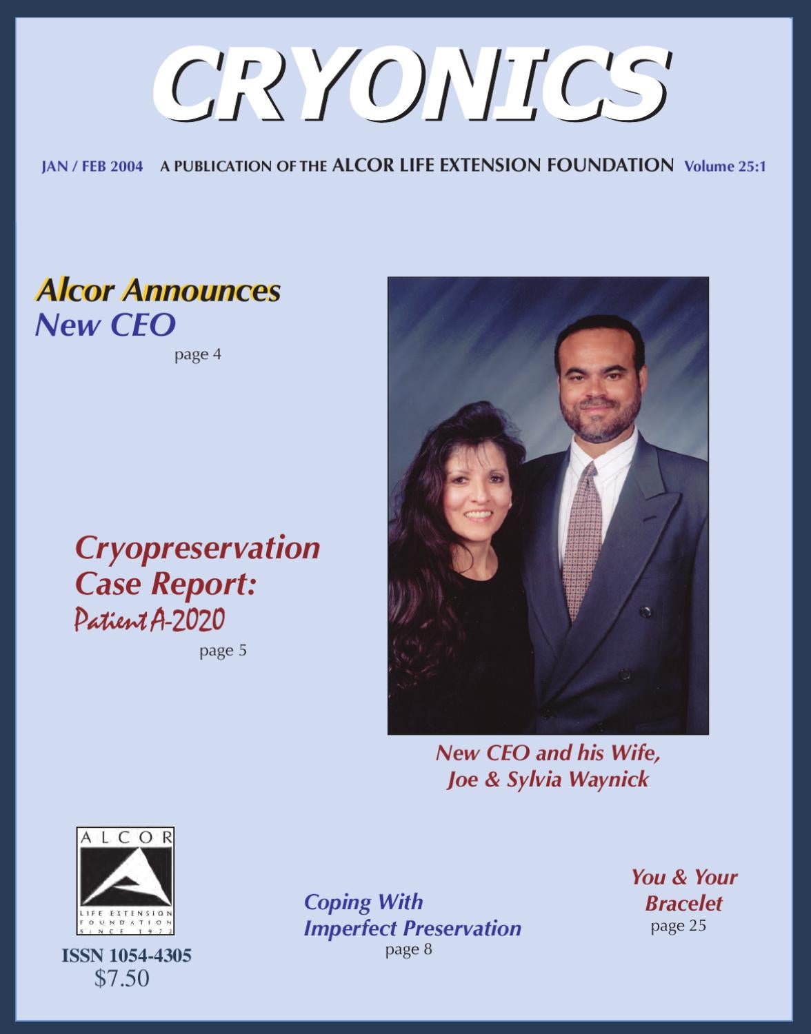 Cryonics Magazine 2004-1 by Alcor Life Extension Foundation - Issuu