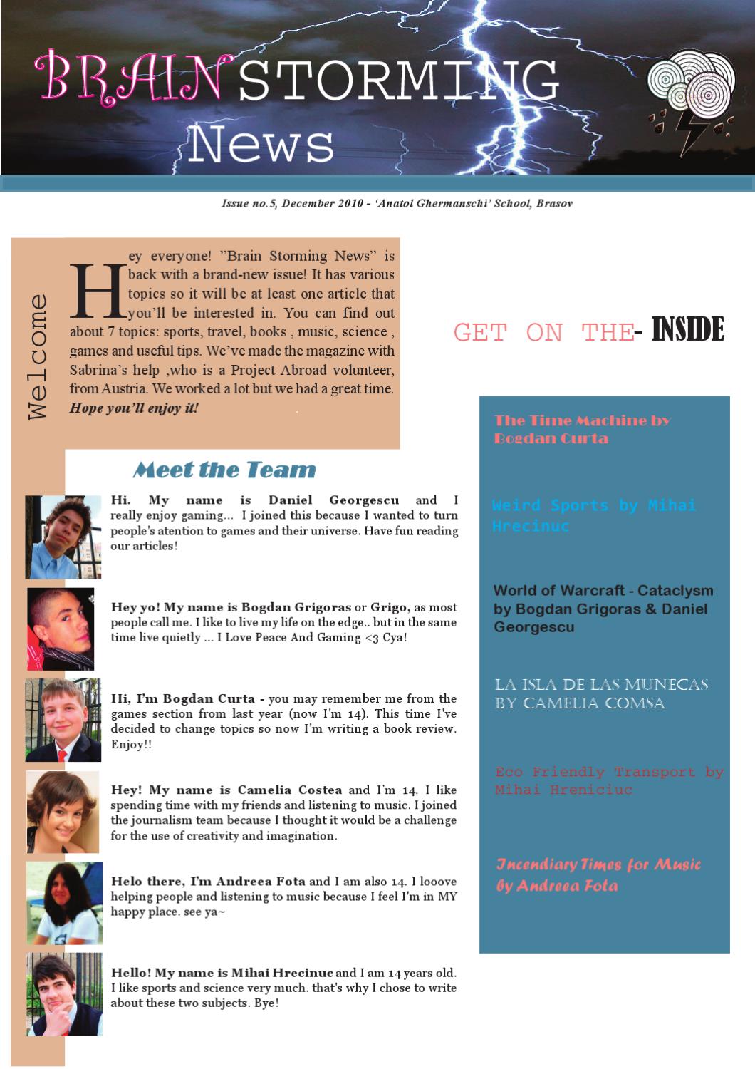 Brainstorming News, Issue no 5 by Projects Abroad - Issuu