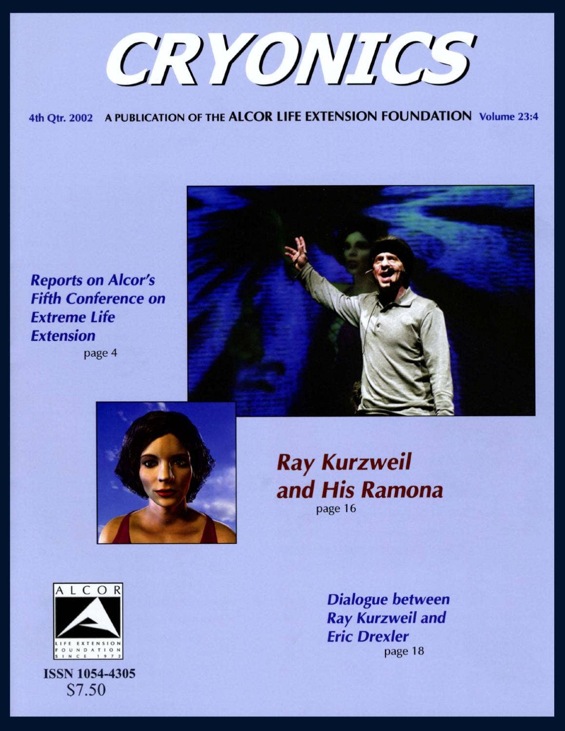 Cryonics Magazine 2002-4 by Alcor Life Extension Foundation - Issuu