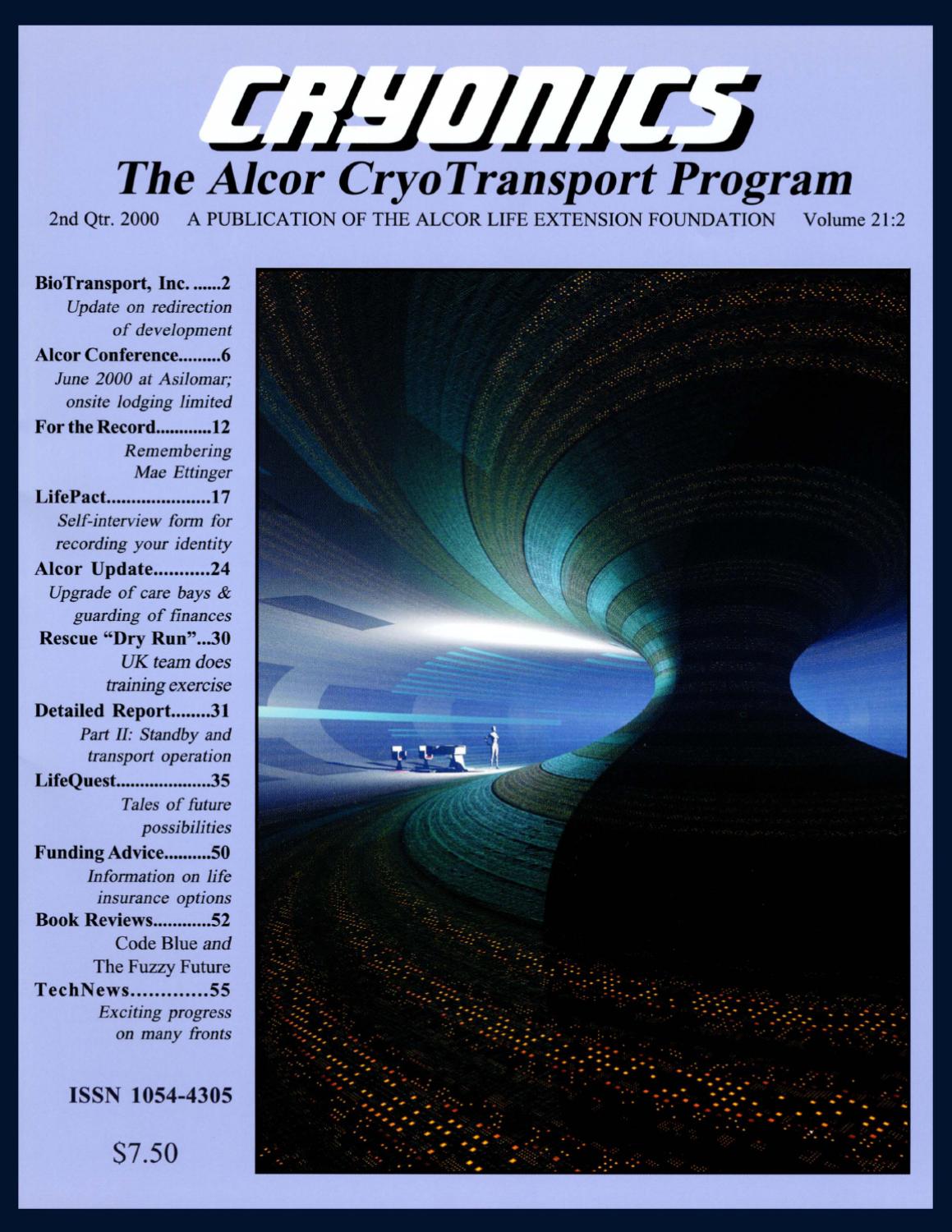 Cryonics Magazine 2000-2 by Alcor Life Extension Foundation - Issuu