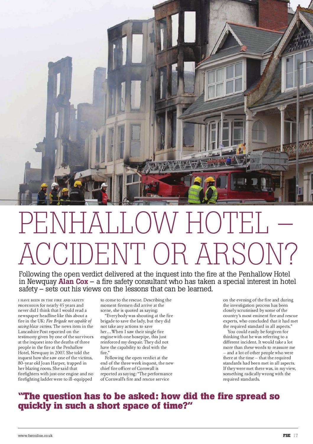 The Penhallow Hotel Fire by Alan Cox - Issuu
